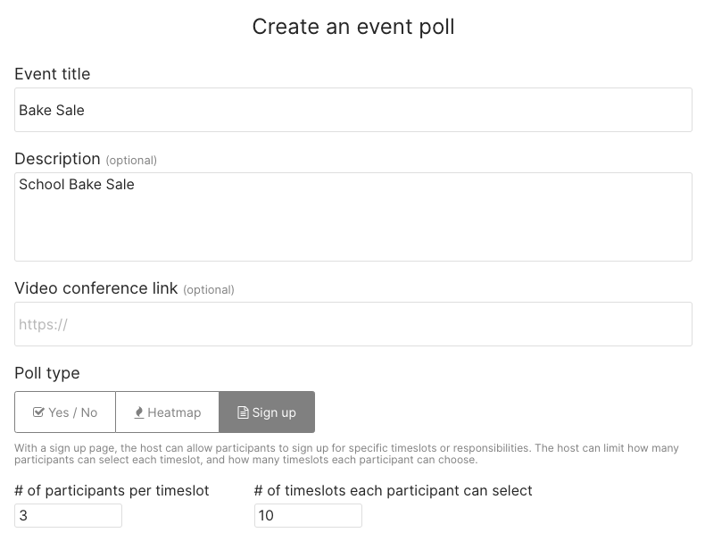 Introducing Sign Up Forms: A tool to organize volunteer events